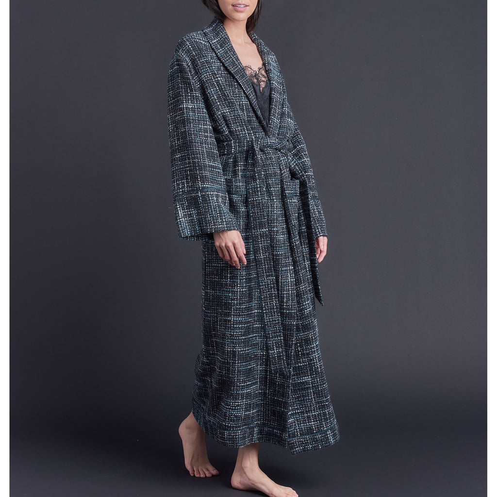 Long Claudette Robe in Wool Bouclé – LFrank